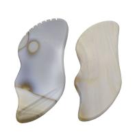 China 7.5*6.5cm Natural Grey Agate Gua Sha Tools for Scraping Massage Massager Properties for sale