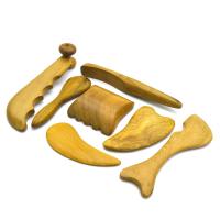 China 7 pcs-kit Wood Guasha Boards Message Roller Tools Beautiful Acupuncture Sticks For Beauty for sale