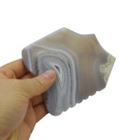 China Custom Guasha Board Massage Tools Healing Stone Scraper Board Facial Massager for Facial Rejuvenation Grey Agate Gua Sha for sale
