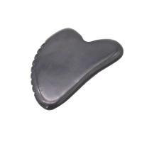 China Natural Jade Stone Gua Sha Board for Scraping Massage on Face and Body Black Guasha Stone Tool for sale