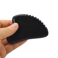 China Natural Jade Stone Gua Sha Board for Scraping Massage on Face and Body Black Guasha Stone Tool for sale