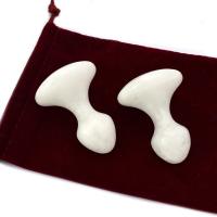 China Logo Customized White Jade Gua Sha Massage Tool for Face and Neck Pain Relief Massage Stone for sale