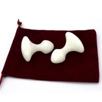 China Logo Customized White Jade Gua Sha Massage Tool for Face and Neck Pain Relief Massage Stone for sale