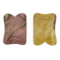 China Black 7*5.5*0.5cm Rhodonite or Mookaite Jade Gua sha board guasha Stone Scraping Guasha Massage Tools for face care for sale