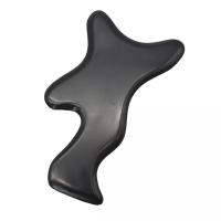 China Black Large Bian Stone Gua Sha Lymphatic Drainage Massage Tool for Neck Back Shoulder Waist Buttock Body Therapy Massager Tools for sale
