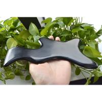 China Black Large Bian Stone Gua Sha Lymphatic Drainage Massage Tool for Neck Back Shoulder Waist Buttock Body Therapy Massager Tools for sale