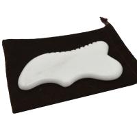 China Custom Gua Sha Stone Board Massage Guasha Scarping Body Massager White Jade Scarping Facial And Body Tools for sale