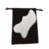 China Custom Gua Sha Stone Board Massage Guasha Scarping Body Massager White Jade Scarping Facial And Body Tools for sale