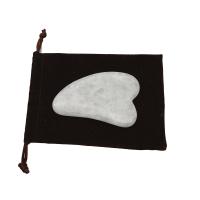China Hand-Held Gua Sha Tool Polished White Jade Massager for Muscle Relaxation and Beauty Enhancement for sale