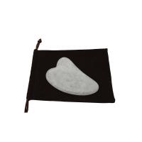 China Hand-Held Gua Sha Tool Polished White Jade Massager for Muscle Relaxation and Beauty Enhancement for sale