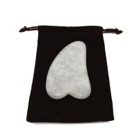China Hand-Held Gua Sha Tool Polished White Jade Massager for Muscle Relaxation and Beauty Enhancement for sale