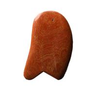 China Red Bian Stone Gua Sha Tool For Scraping Massager Body 10.5cm*6cm*0.7cm Length for sale