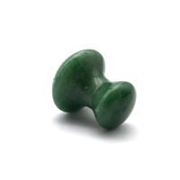 China Polished Natural Jade Stone Massage Kit featuring Mushroom Shaped Green Aventurine and Black Obsidian Stones for Gua Sha for sale