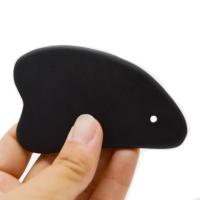 China Physiotherapy and SPA Acupuncture Massager Bian Stone Gua Sha Facial Massage Tools for The Face Eyes Neck Smooth Edges for sale