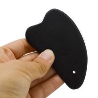 China Physiotherapy and SPA Acupuncture Massager Bian Stone Gua Sha Facial Massage Tools for The Face Eyes Neck Smooth Edges for sale