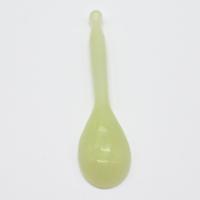 China Body Care Xiuyan Jade Gua Sha Massage Tool Green Spoon-shape Guasha Scarping Tool for Health and Wellness for sale