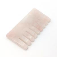 China Customized Logo Availabled Head Massage Comb Gua Sha Tools for Beauty 2024 Natural Roase Quartz for sale