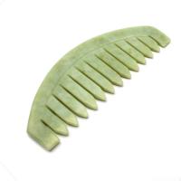 China Facial Massager 2019 Gua Sha Xiuyan Jade Scraping Massage Comb With Hair for Regulate Function Regulate the body for sale