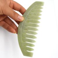 China Facial Massager 2019 Gua Sha Xiuyan Jade Scraping Massage Comb With Hair for Regulate Function Regulate the body for sale