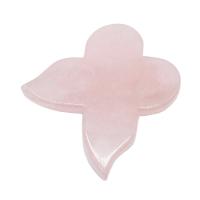 China Self Beauty Instrument 90mm Pink Butterfly Guasha Board with Gemstone Rose Quartz Gua Sha for sale