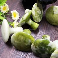China Massager Properties Green Mushroom Shaped Jade Scraping Gua Sha Tool for Body Massage and Beauty for sale