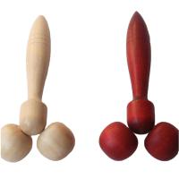 China Reflexology Head Back Therapty SPA Tool with Multi-functional Wooden Facial Massager and Musical Function Red or Yellow for sale