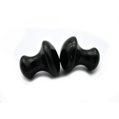 China 2024 Natural Black Obsidian Mushroom Guasha Beauty Massage Gua Sha Stone For Face Body Mode No ABK-59 for sale