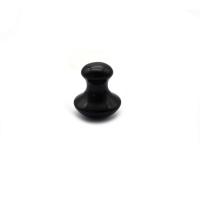 China 2024 Natural Black Obsidian Mushroom Guasha Beauty Massage Gua Sha Stone For Face Body Mode No ABK-59 for sale