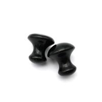 China 2024 Natural Black Obsidian Mushroom Guasha Beauty Massage Gua Sha Stone For Face Body Mode No ABK-59 for sale