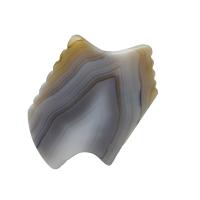 China Directly Eliminate Wrinkles with Grey Agate Guasha Rose Quartz Gua Sha Tools Scraping Massage Obsidian Gua Sha Stone for sale