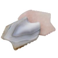 China Directly Eliminate Wrinkles with Grey Agate Guasha Rose Quartz Gua Sha Tools Scraping Massage Obsidian Gua Sha Stone for sale