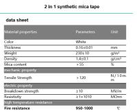 China YT Mica /  double backed / 2 in 1 synthetic mica tape for cables & wires for sale