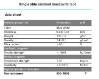 China YT Mica / Single side calcined muscovite tape for cables & wire for sale