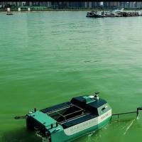 China 2m/S Aluminum Alloy River Cleaning Boat With Electric Thruster for sale