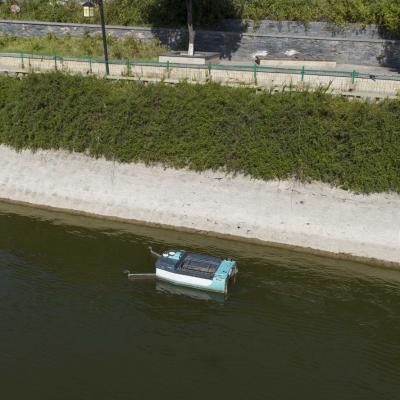 China 2m/S Aluminum Alloy River Cleaning Boat With Electric Thruster for sale