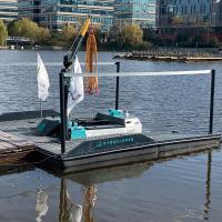 China Smart Pond Cleaning Robot boat In Depth Bathymetric Survey equipment USV 2.51*1.56*1.05m for sale
