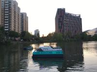 China TITAN High Speed Urban Rivers Trash Robot Gas Powered Boat With Max. Speed 1.5 M/S for sale