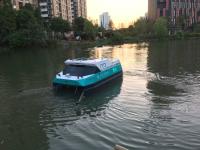 China Electric Driverless Water Surface Cleaning Boat Workboat USV For Inland Lake 430kg for sale