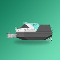 China TITAN Unmanned Boat ASV Vessel For Water Surface Cleaning IP55 100kg Rated load for sale