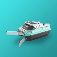 China Long Range Unmanned Autonomous Surface Vessels Boat 2km For Water Plants Mowing for sale
