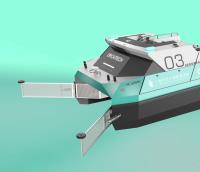 China High Speed Water Surface Cleaning Robot USV Lake Weed Cutter Boat 1.5m/S TITAN for sale