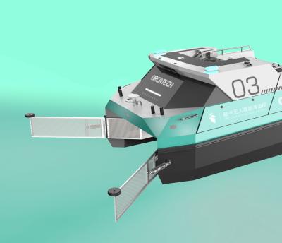 China High Speed Water Surface Cleaning Robot USV Lake Weed Cutter Boat 1.5m/S TITAN for sale