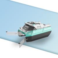 China Driverless Water Weed Harvester Boat Urban Rivers Trash Robot For Lake Cleaning for sale