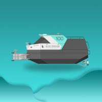 China TITAN Weed Wacker RC Driverless Boat For River Cleaning for sale