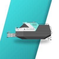 China Electric Driverless Water Surface Cleaning Boat Workboat USV For Inland Lake 430kg for sale