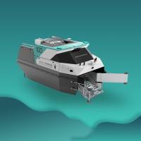 China Radar Controlled Water Grass Cutting Boat Pond Harvester 24.7 Acres / Boat 480W for sale