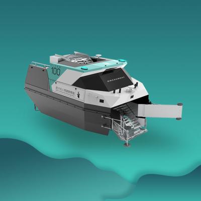 China Radar Controlled Water Grass Cutting Boat Pond Harvester 24.7 Acres / Boat 480W for sale