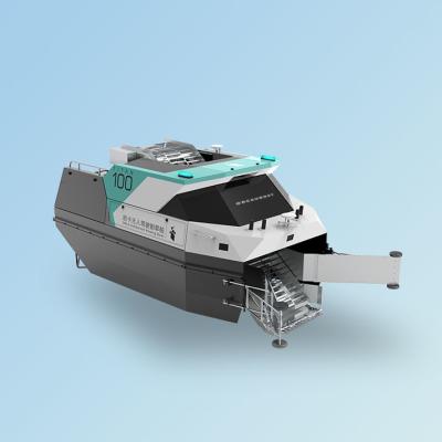 China Remote Controlled  Water Grass Cutting Boat River Cleaning Robot For Water Cleaning IP55 480W for sale