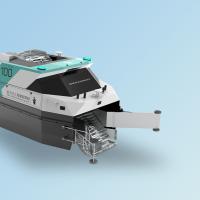 China 2km Long Range Control Water Grass Cutting Boat Water Surface Cleaning Robot TITAN100 for sale