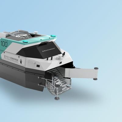 China 2km Long Range Control Water Grass Cutting Boat Water Surface Cleaning Robot TITAN100 for sale